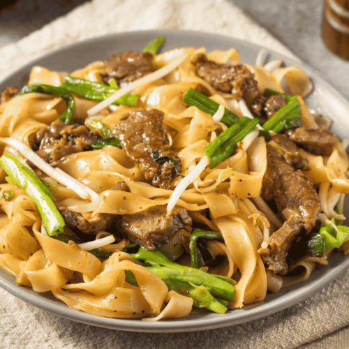 Chinese Beef Chow Fun (Stir-Fried Rice Noodles with Beef) | DelishGlobe