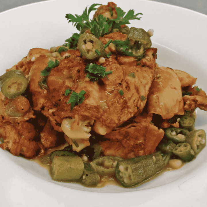 Brazilian Frango com Quiabo (Chicken with Okra) | DelishGlobe
