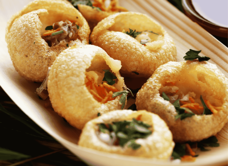 Indian Pani Puri (Crispy Puffed Bread with Tangy Water) | DelishGlobe