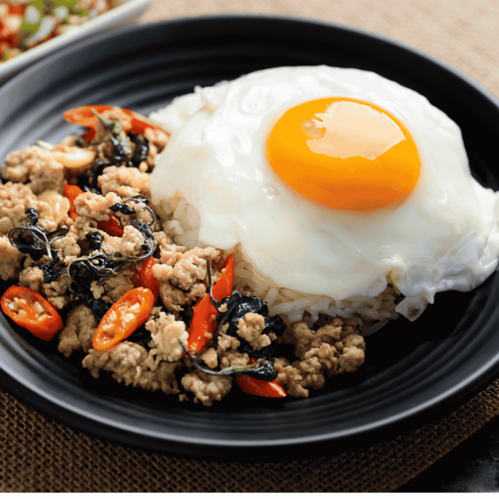 Thai Pad Krapow Moo Saap (Stir Fried Pork with Basil) | DelishGlobe