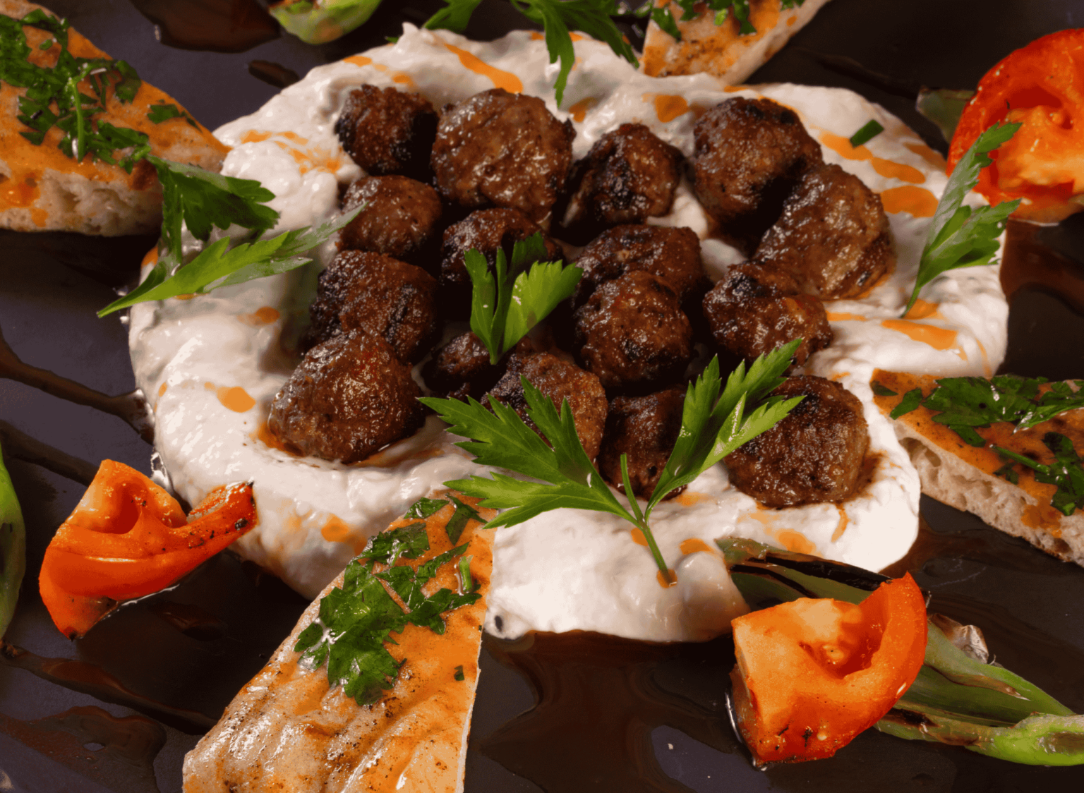 Turkish Ali Nazik Kebab (Grilled Meat on Eggplant Purée) | DelishGlobe